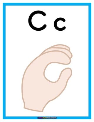 ASL Alphabet Chart - Superstar Worksheets