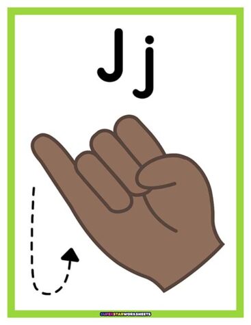 ASL Alphabet Chart - Superstar Worksheets