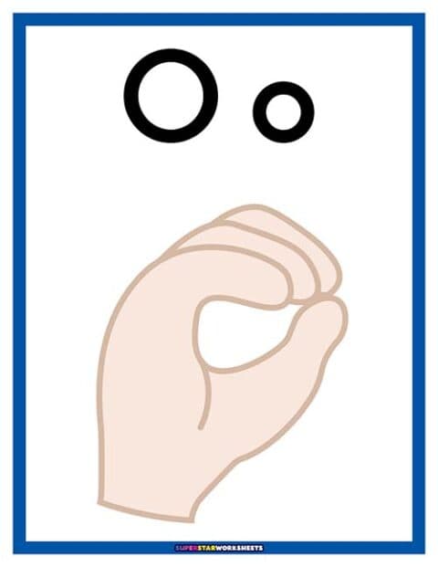 ASL Alphabet Chart - Superstar Worksheets