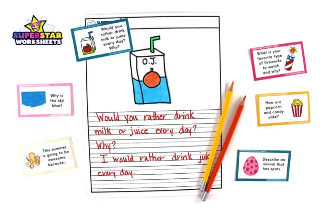 Fourth Grade Writing Prompts - Superstar Worksheets