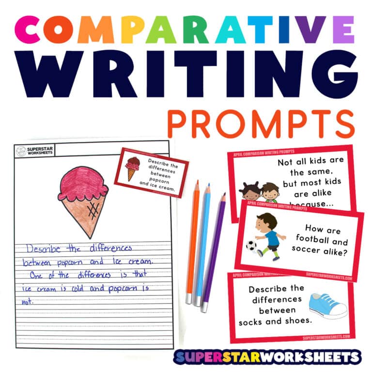 Comparision Writing Prompts - Superstar Worksheets