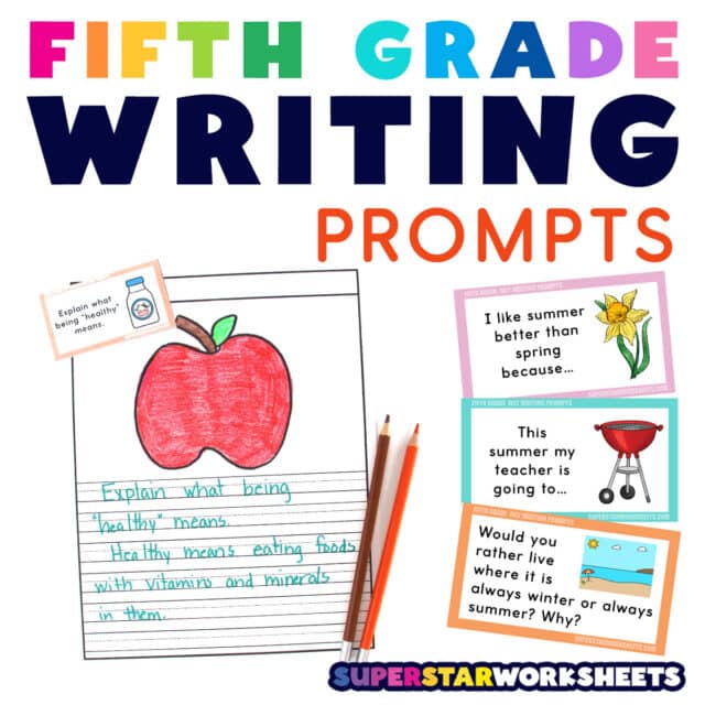 Fifth Grade Writing Prompts - Superstar Worksheets