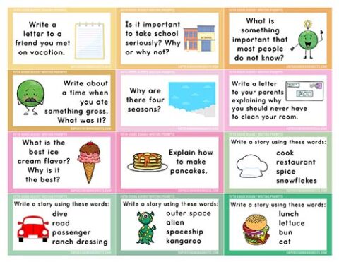 Fifth Grade Writing Prompts - Superstar Worksheets