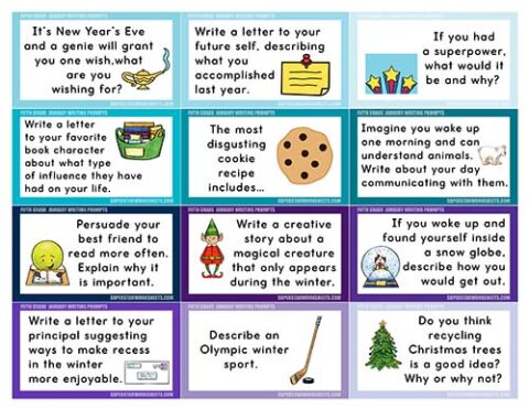 Fifth Grade Writing Prompts - Superstar Worksheets