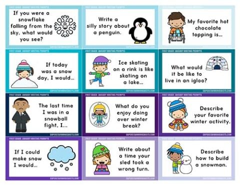 First Grade Writing Prompts - Superstar Worksheets