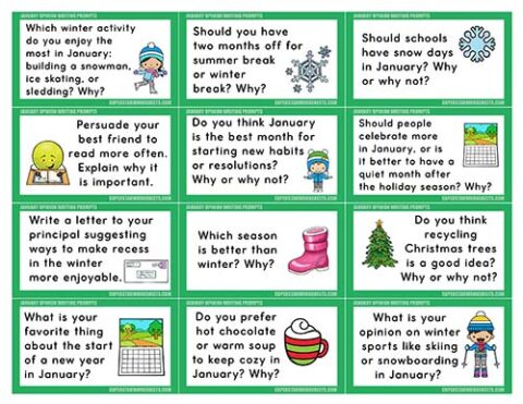 Opinion Writing Prompts - Superstar Worksheets