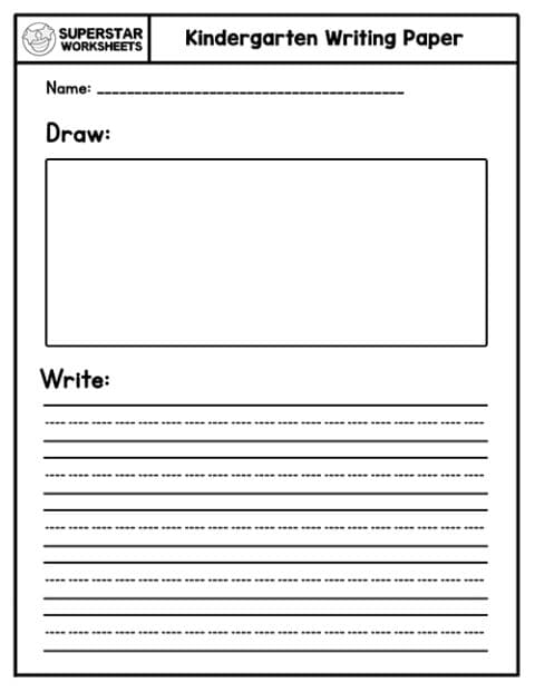 Kindergarten Writing Worksheets - Superstar Worksheets