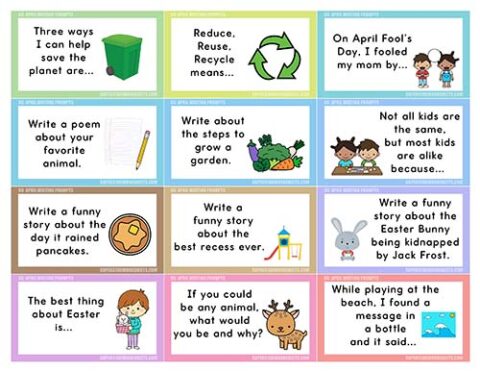 Kindergarten Writing Prompts - Superstar Worksheets