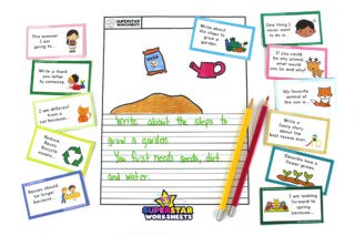 Kindergarten Writing Prompts - Superstar Worksheets