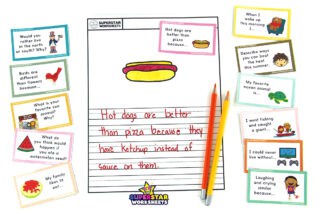 Kindergarten Writing Prompts - Superstar Worksheets