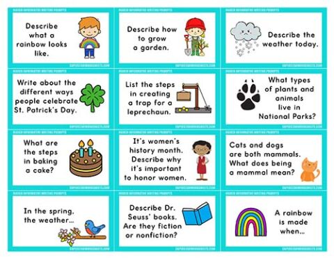 Informative Writing Prompts - Superstar Worksheets