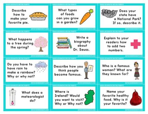 Informative Writing Prompts - Superstar Worksheets