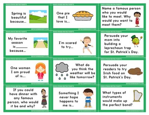 Opinion Writing Prompts - Superstar Worksheets