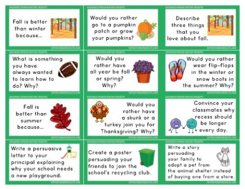 Opinion Writing Prompts - Superstar Worksheets