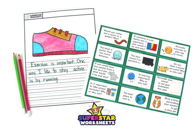 Opinion Writing Prompts - Superstar Worksheets