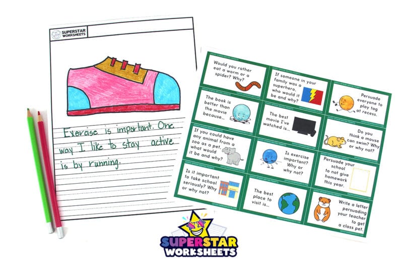 Opinion Writing Prompts - Superstar Worksheets