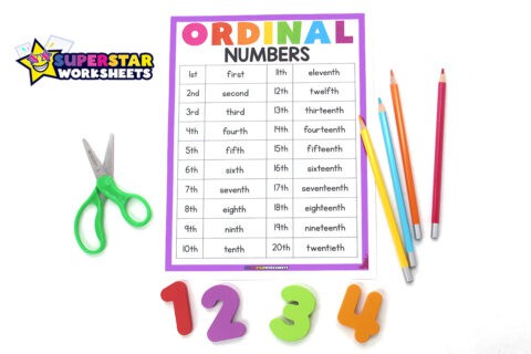 Ordinal Numbers - Superstar Worksheets