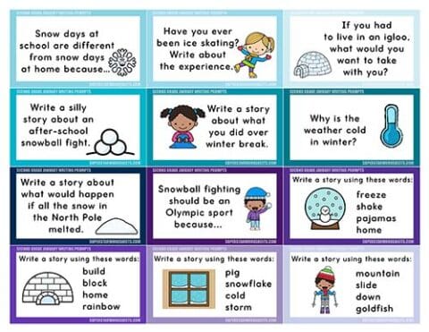 Second Grade Writing Prompts - Superstar Worksheets