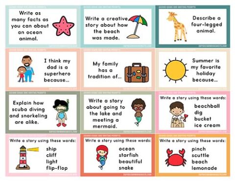 Second Grade Writing Prompts - Superstar Worksheets
