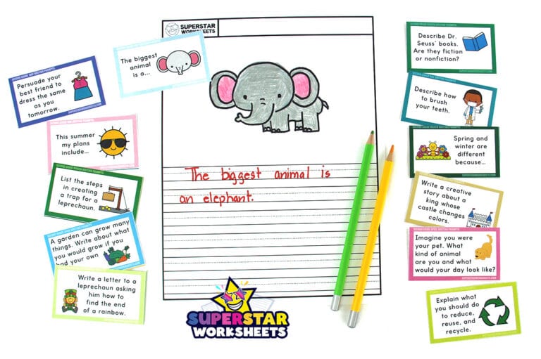 Second Grade Writing Prompts - Superstar Worksheets