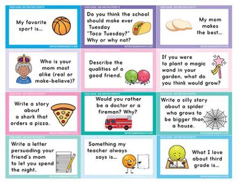 Third Grade Writing Prompts - Superstar Worksheets