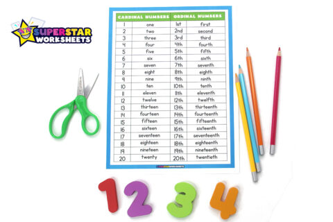 Ordinal Numbers - Superstar Worksheets