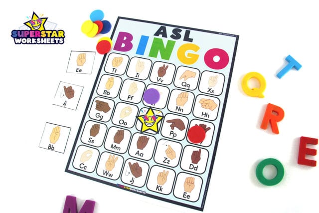 ASL BINGO - Superstar Worksheets
