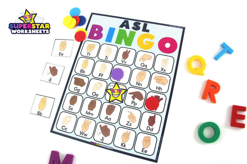 ASL BINGO - Superstar Worksheets