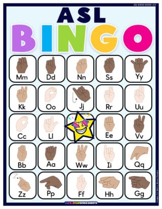 ASL BINGO - Superstar Worksheets