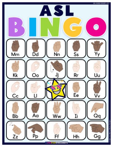 ASL BINGO - Superstar Worksheets