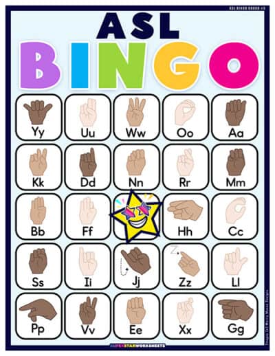 ASL BINGO - Superstar Worksheets