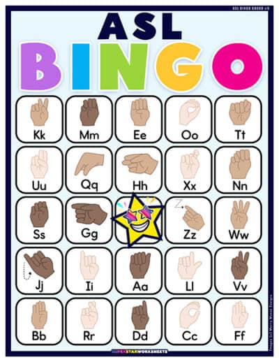 ASL BINGO - Superstar Worksheets