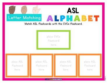 ASL Flashcards - Superstar Worksheets