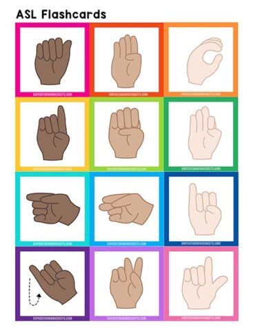 ASL Alphabet - Superstar Worksheets