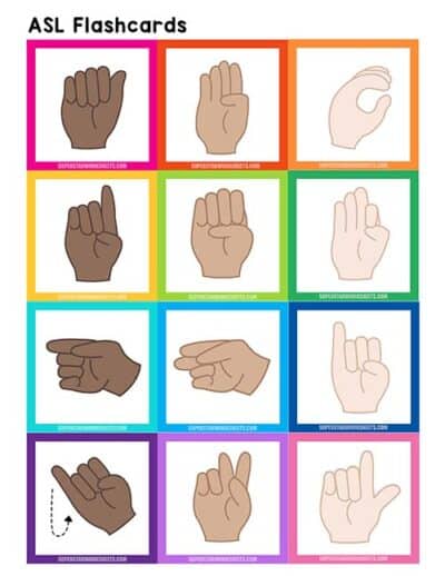 ASL Alphabet - Superstar Worksheets