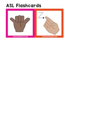 ASL Flashcards - Superstar Worksheets