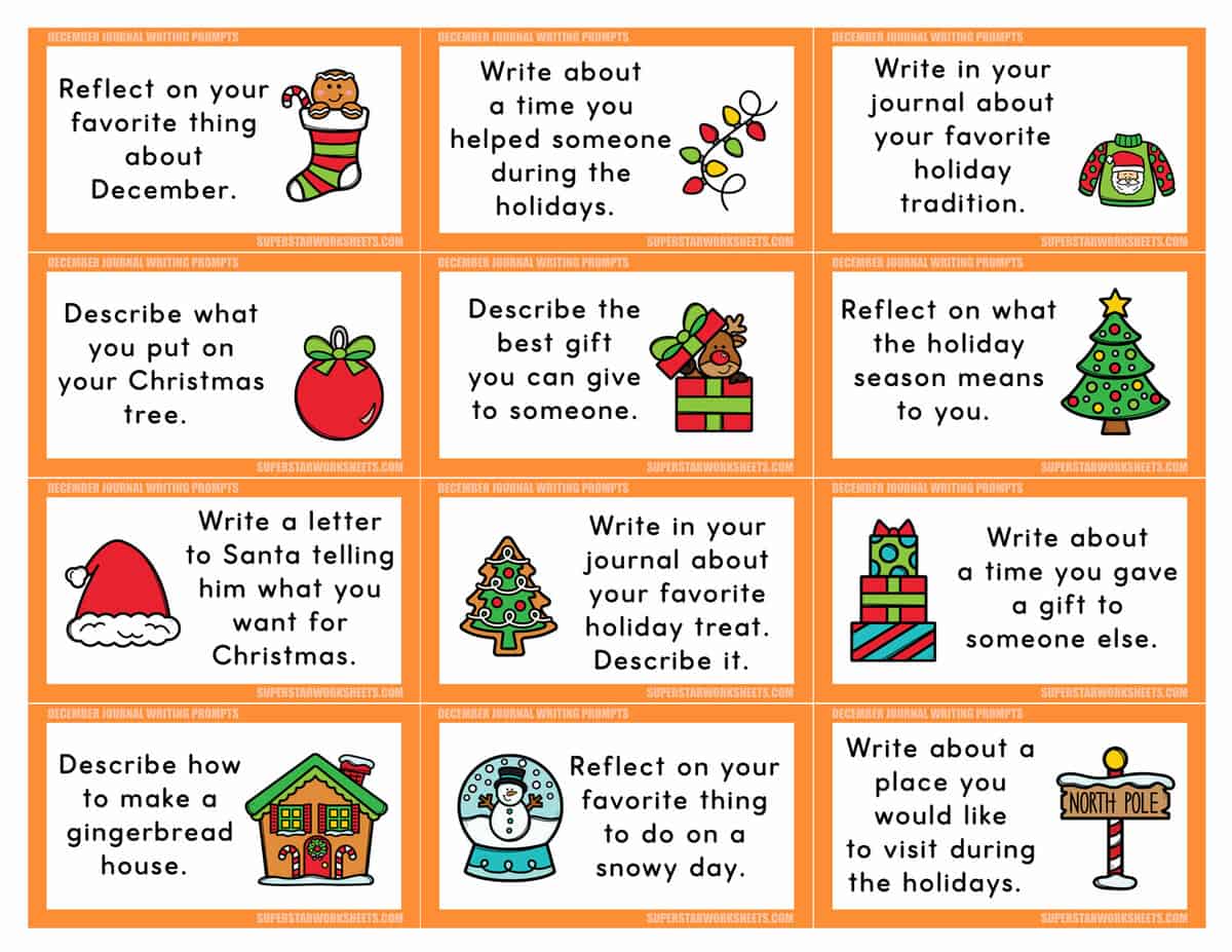 Journal Writing Prompts - Superstar Worksheets