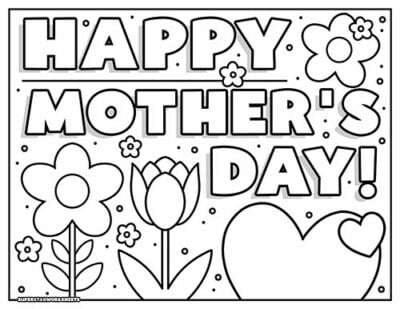 Mother's Day Coloring Pages (Free Printables) - Superstar Worksheets