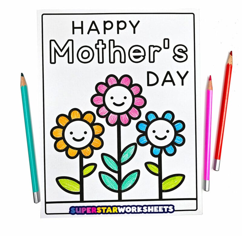 Mother's Day Coloring Pages (Free Printables) - Superstar Worksheets