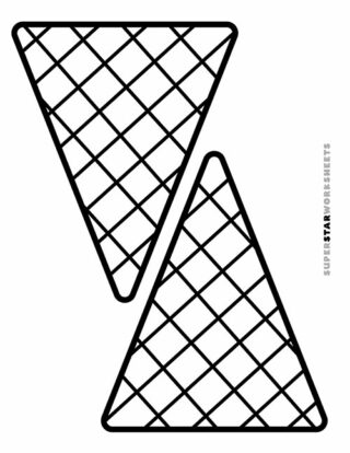 Ice Cream Cone Template - Superstar Worksheets