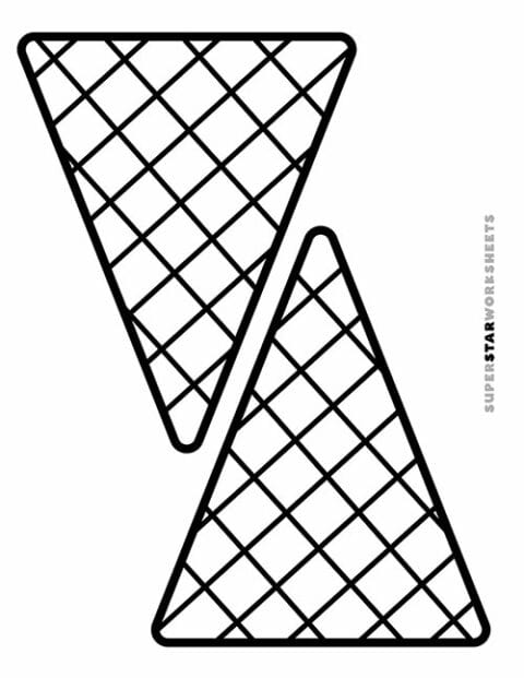 Ice Cream Cone Template - Superstar Worksheets