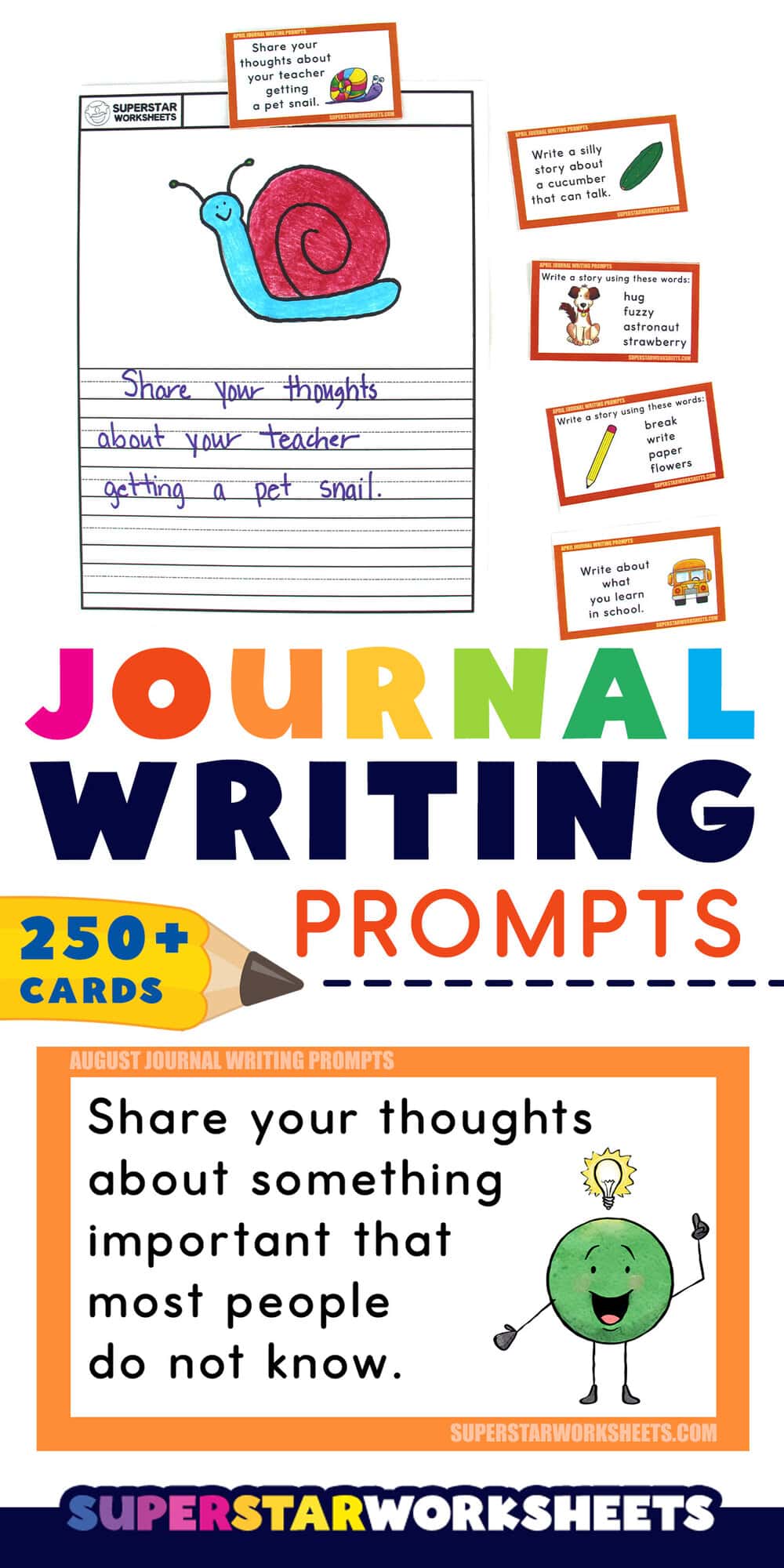 Journal Writing Prompts - Superstar Worksheets
