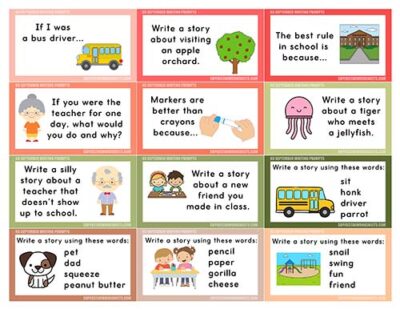 Kindergarten Writing Prompts - Superstar Worksheets
