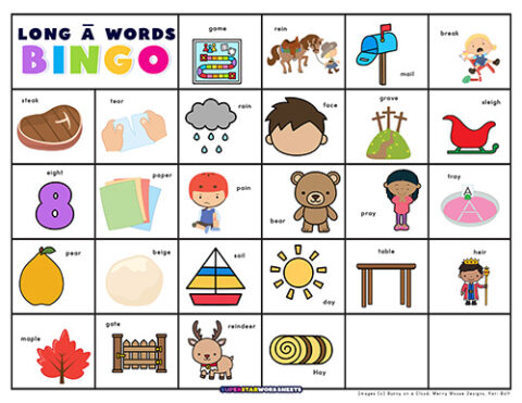 Long A Words - Superstar Worksheets