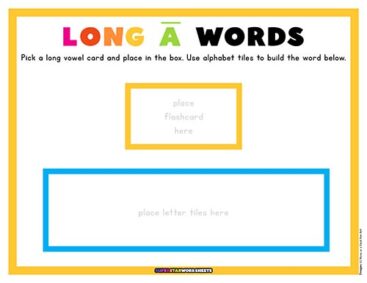 Long A Words - Superstar Worksheets