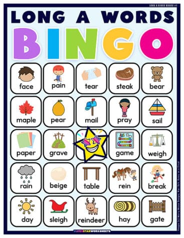 BINGO Games - Superstar Worksheets