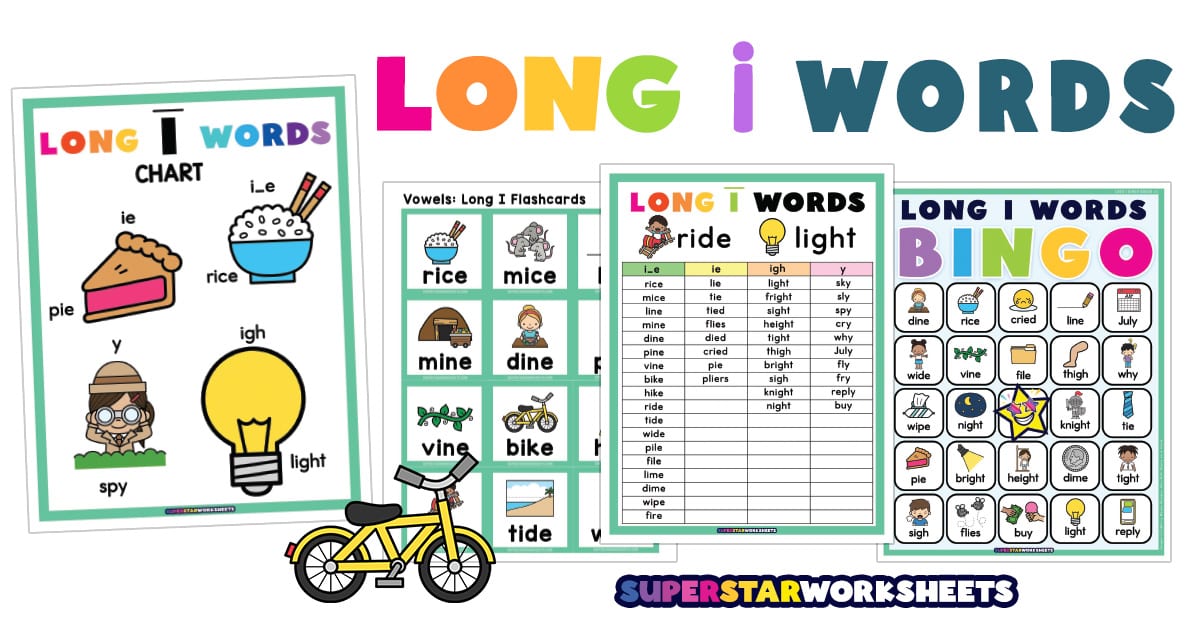 Long I Words - Superstar Worksheets