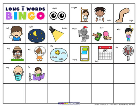 Long I Words - Superstar Worksheets