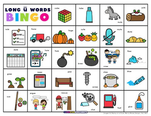 Long U Words - Superstar Worksheets