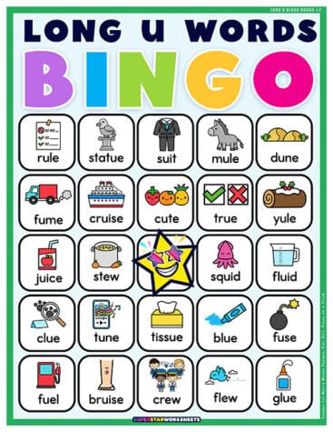 Long U Words - Superstar Worksheets